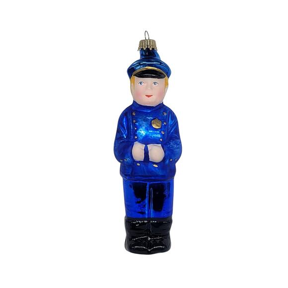Krebs | Holiday | Rare Vintage Krebs Germany Mercury Glass Police Officer Christmas Ornament ...